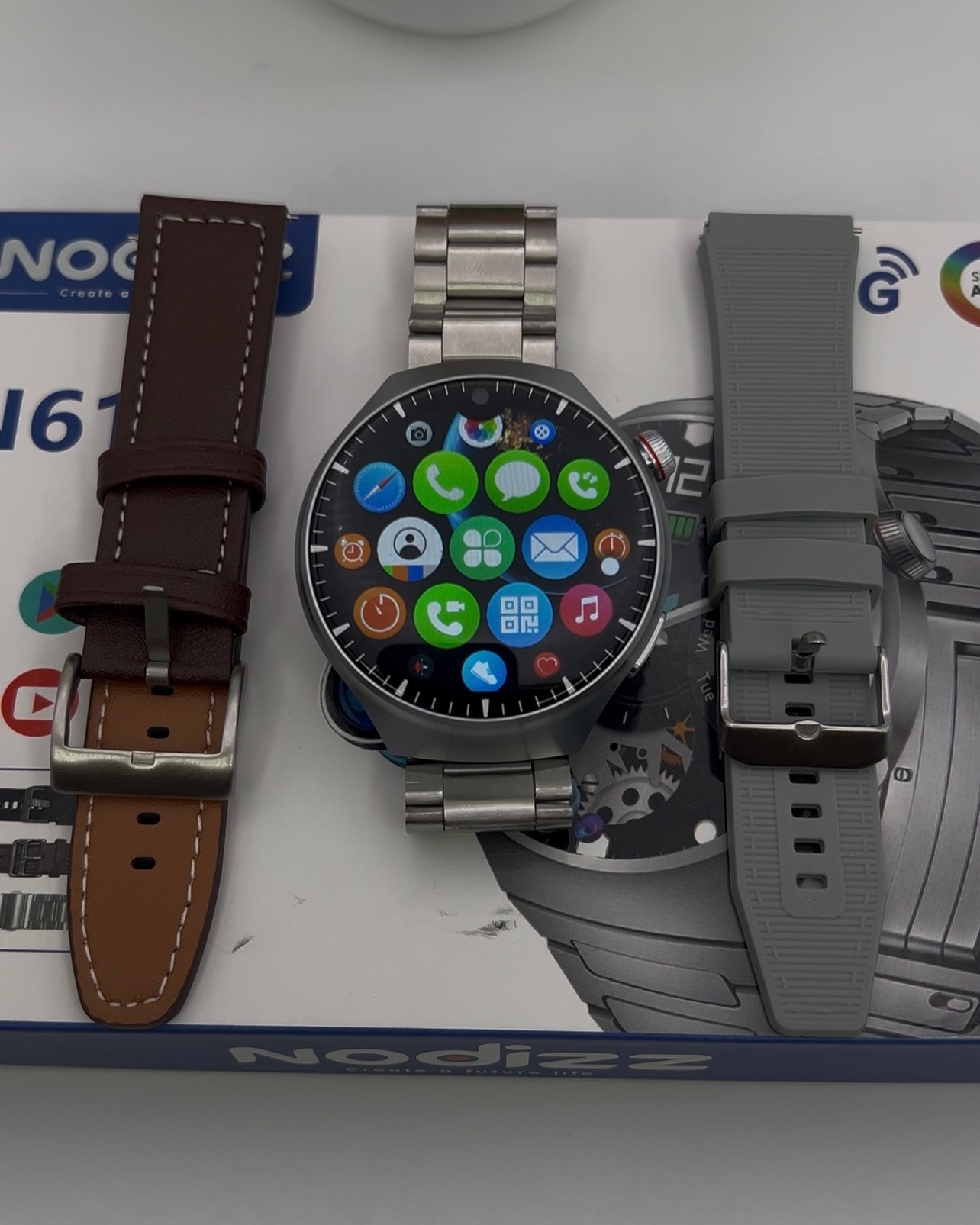 new arrival 5G 4G smart watch N61 4+64GB AMOLED With Front Camera Hd v ...